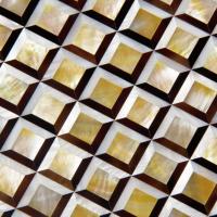 China Yellow Butterfly Shell Mixed Freshwater and Cattle Ear Shell Mosaic Wall Panel 15x15mm 15x25mm for sale