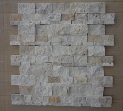 Chine Modèle de mosaïque blanc de mur de travertin de la Chine de mosaïque de mosaïque chinoise en pierre naturelle de travertin à vendre