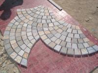 China Natural Yellow Quartz Split Face Flagstone 2cm 3cm Patio Stone Wall Cladding for sale