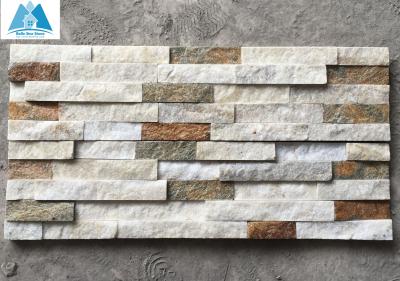 Chine Panneaux de revêtement en pierre cultivés par panneaux mélangés de mur en pierre de placage de Ledgestone de quartzite de couleurs à vendre
