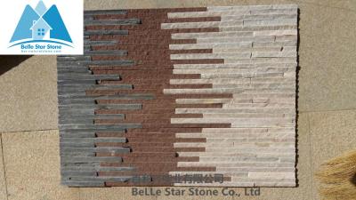 Chine Revêtement en pierre pourpre de mur de soutènement de l'eau de quartzite de jaune de grès d'ardoise noire à vendre