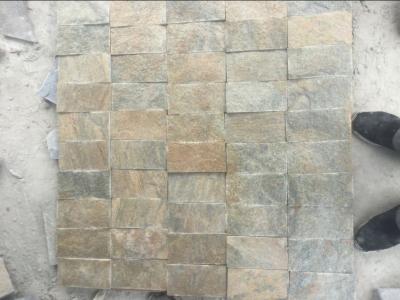 China La cuarcita del moho teja las tejas naturales de la pared de piedra de la cuarcita de las pavimentadoras de la cuarcita de las piedras de bronce marrón del patio en venta