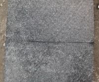 China Black Quartzite Wall Cladding Natural Stone Tiles 30x60cm Flamed Finish for sale