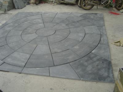 China El medallón negro de la pizarra diseñó la piedra de pavimentación cuadrada de la pizarra del piso de la plaza del modelo en venta