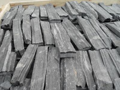 China Natural Fieldstone Slate Stone Veneer Black Slate Stone Veneer for Wall Cladding for sale