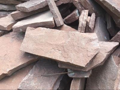 China Patio de piedra loco de la losa de la losa irregular al azar de la losa de la piedra arenisca roja en venta