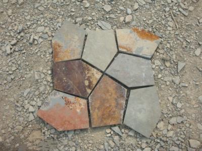 Chine Le passage couvert/patio rouillés de dalle d'ardoise lapide le revêtement de mur de dalle d'ardoise aménageant des pierres en parc à vendre