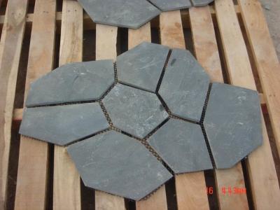 China Schwarze Schiefer-Steinplatte-Holzkohlen-Schiefer-Steinplatte-Gehweg-Patios, die Steinplatte-Wand-Umhüllung ausbreiten zu verkaufen