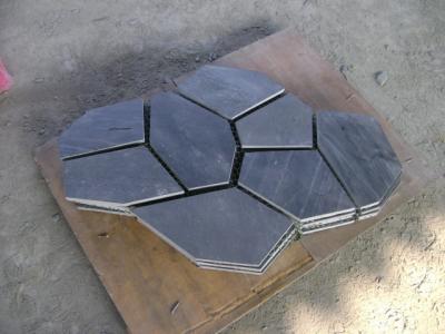 China Schwarze Schiefer-Steinplatte-Holzkohlen-Schiefer-Steinplatte-Gehweg-Patios, die Steinplatte-Wand-Umhüllung ausbreiten zu verkaufen