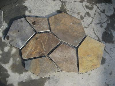China China Rusty Slate Flagstone Walkway Pavers Slate Patio Stones Flagstone Wall Cladding for sale