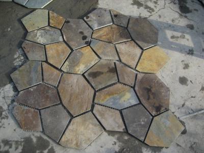 China China Rusty Slate Flagstone Walkway Pavers Slate Patio Stones Flagstone Wall Cladding for sale