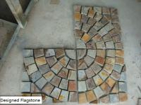 China China Rusty Slate Split Face Flagstone Pavers 2cm 3cm Multicolor Fan Pattern Wall Stone for sale