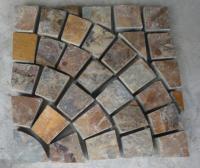 China China Rusty Slate Split Face Flagstone Pavers 2cm 3cm Multicolor Fan Pattern Wall Stone for sale