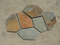 China Rusty Split Face Slate Flagstone Multicolor Natural Slate Pavers 2cm 3cm Thickness for sale