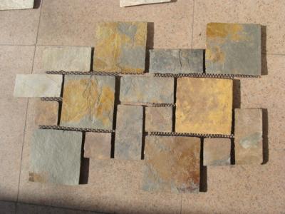 China Piedras de pavimentación naturales enredadas pizarra oxidada de la calzada de la losa del patio de la losa de la pizarra de China en venta