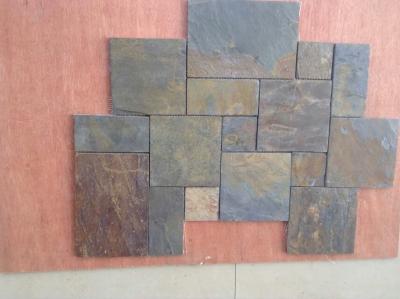 China Pavimentadoras naturales de la calzada de la losa de la piedra de pavimentación de la pizarra de la fractura de la cara de la pizarra del patio oxidado de la losa en venta