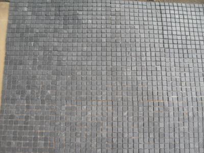 China Black Slate Mosaic Tile Natural Stone Mosaic Pattern Carbon Black Wall Mosaic Floor Mosaic Parquet for sale