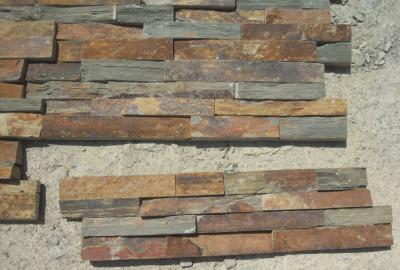China El panel oxidado de la pizarra Z de China, revestimiento de piedra natural, Ledgestone de bronce, chapa de piedra apilada pizarra multicolora en venta