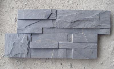 China Chapa de piedra fina de la pizarra negra, revestimiento de la piedra del corte de la pizarra S del carbón de leña, piedra de la cultura de la pizarra del negro de carbono en venta