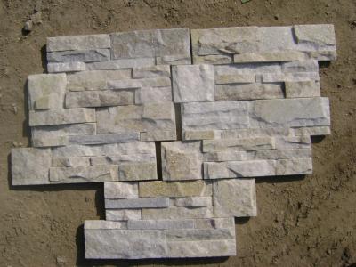 China La chapa de piedra fina de la cuarcita grisácea, piedra de marfil de la cultura de la cuarcita, 18x35 S cortó el revestimiento de piedra en venta