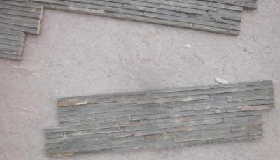 China Chapa de piedra fina de la forma de la cascada de la pizarra de Brown oscuro, muro de contención de piedra de la cultura de la pizarra, pared de Ledgestone en venta