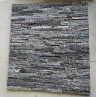China Grey Quartzite Waterfall Shape Culture Stone,Outdoor Landscaping Wall Stone Panel,Thin Stone Veneer for sale