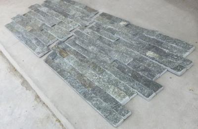 China Green Quartzite Culture Stone,Fireplace Stacked Stone,Real Z Stone Cladding,Quartz Stone Panel for sale