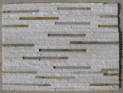 Chine Pierre rouillée de culture de forme de cascade d'ardoise de quartzite blanche, panneau en pierre naturel de mur de soutènement à vendre
