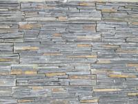 China Black Rusty Slate Stacked Stone Cladding Panel 600x150mm Natural Rough Surface for sale