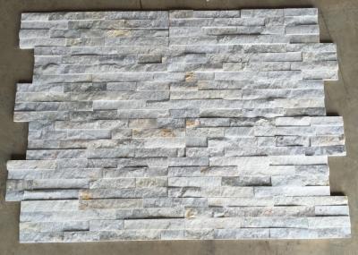 Chine Placage en pierre mince de quartzite grise, panneau en pierre plaqué de la cheminée Z, revêtement extérieur de pierre de culture à vendre