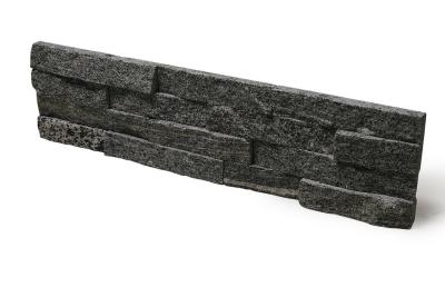 China Dark Grey Granite Stone Veneer,Outdoor Rough Face Granite Stacked Stone,Indoor Stone Wall Panel for sale
