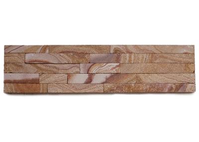 China Piedra apilada piedra arenisca de madera amarilla de la cara del Aserrar-corte, los paneles amarillos interiores del libro mayor, chapa de piedra en venta