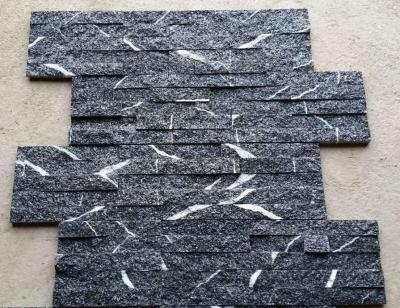Chine Quartzite noire Ledgestone, placage en pierre mince de quartzite, revêtement naturel de pierre de quartzite, pierre noire de foudre de culture à vendre