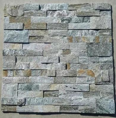 Chine Pierre colorée de culture de quartzite de forêt, quartzite Ledgestone, pierre empilée naturelle, vrai revêtement en pierre, placage en pierre mince à vendre