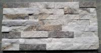 China Silver White Quartzite Ledgestone Stone Cladding 600x150mm Natural Split Face Wall Panel for sale