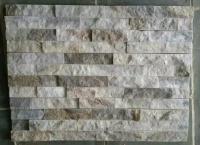 China Silver White Quartzite Ledgestone Stone Cladding 600x150mm Natural Split Face Wall Panel for sale