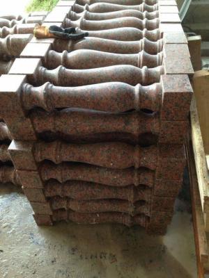 China Roter Baluster des Granit-G562, Ahornblatt-roter Granit-Handlauf, Blaufisch-Granit-Geländer Chinas Capao, rote Balustrade zu verkaufen
