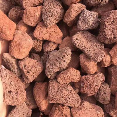 China Red/Brown Lava Stone Rock,Lava Stone Pebbles,Red Lava Stone Cladding,Red Basalt Pebbles for sale