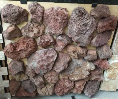 China Red/Brown Lava Stone Rock,Lava Stone Pebbles,Red Lava Stone Cladding,Red Basalt Pebbles for sale