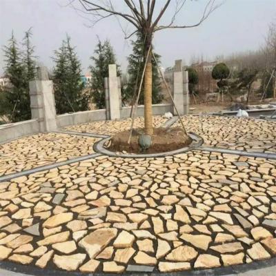 China Las losas al azar de la nueva pizarra amarilla, Slate las losas irregulares, piedras locas de la pizarra, piedras al azar del amarillo en venta