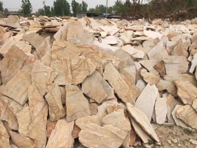 China Las losas al azar de la nueva pizarra amarilla, Slate las losas irregulares, piedras locas de la pizarra, piedras al azar del amarillo en venta