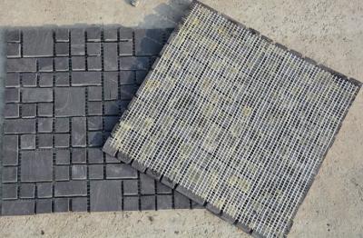 Chine Mosaïque noire d'ardoise, modèle de mosaïque en pierre naturel, tuiles de mur de mosaïque d'ardoise, mosaïque en pierre intérieure à vendre