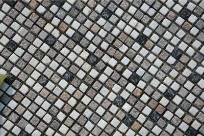 Chine Mosaïque de quartzite, modèle de mosaïque en pierre naturel, tuiles de mur de mosaïque de quartzite de noir de blanc d'huître, mosaïque en pierre intérieure à vendre