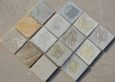Chine Mosaïque de quartzite d'huître, modèle de mosaïque en pierre naturel, tuiles de mur de mosaïque, mosaïque en pierre intérieure à vendre