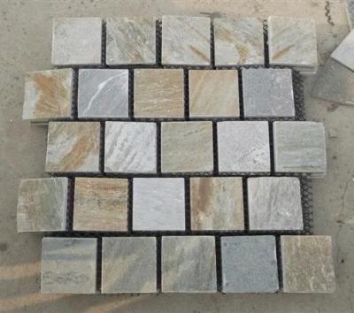 Chine Mosaïque de quartzite d'huître, modèle de mosaïque en pierre naturel, tuiles de mur de mosaïque, mosaïque en pierre intérieure à vendre
