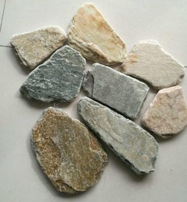 China La cuarcita de la ostra cayó losa al azar, patio irregular de la losa de la cuarcita, piedra loca, ajardinando la piedra en venta