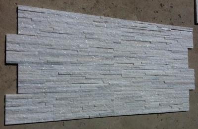 Off-White Quartzite Stone Wall Panels, Ivory White Quartzite Stone Wall Cladding, White Quartzite Mini Stacked Stone