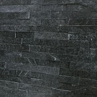 China Black Quartzite Stone Cladding,Black Quartzite Stacked Stone,Black Quartzite Culture Stone,Stone Veneer for sale