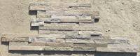 China Pink Quartzite Split Face Stone Cladding Thin Veneer 600x150mm Natural Split Surface for sale
