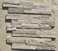 China Pink Quartzite Split Face Stone Cladding Thin Veneer 600x150mm Natural Split Surface for sale
